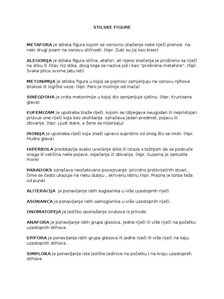 Stilske Figure | PDF