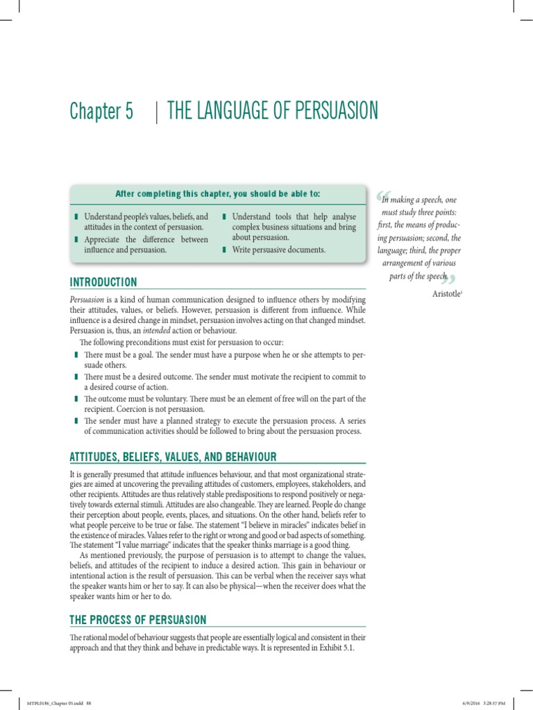 Chapter 05 Persuasion | PDF | Persuasion | Propaganda