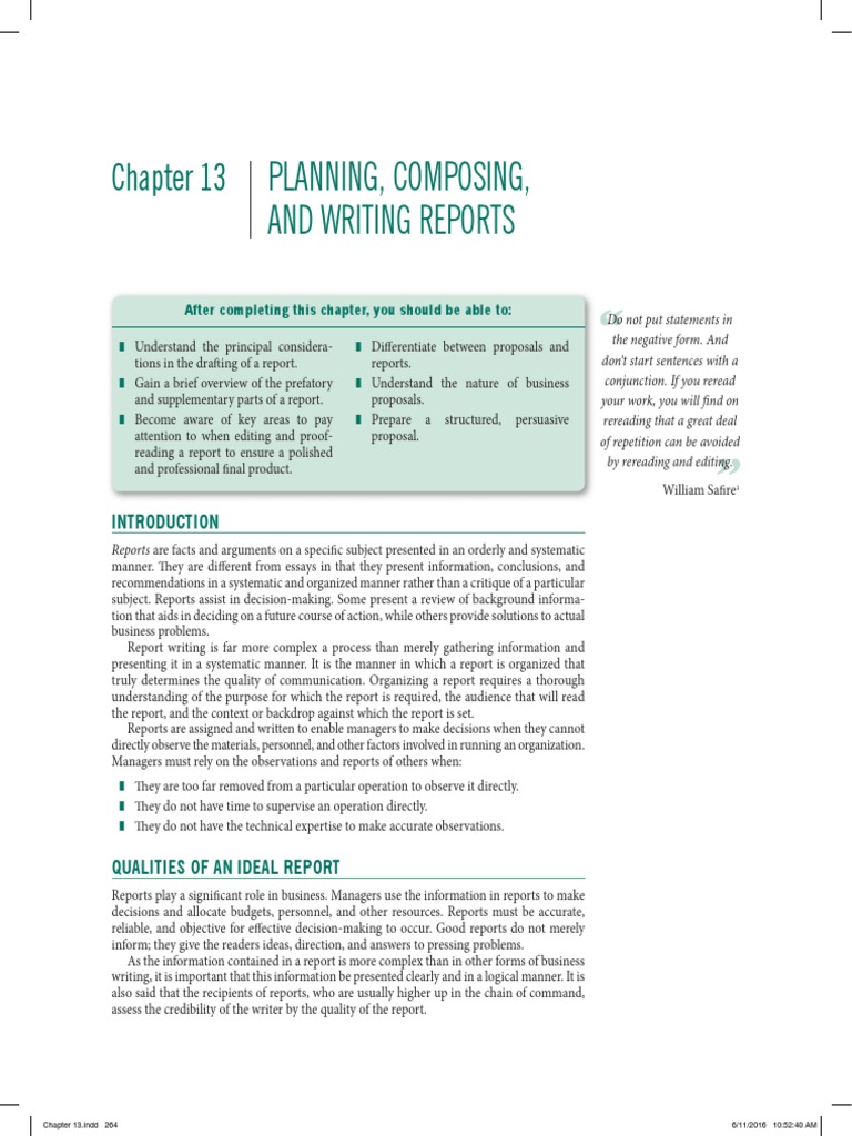 Chapter 13 Reports | PDF | Citation | Memorandum
