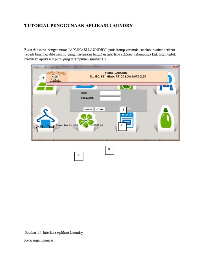Tutorial Penggunaan Aplikasi Laundry | PDF