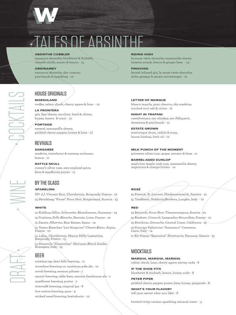 Waypoint Opening Drinks Menu 2016 | PDF