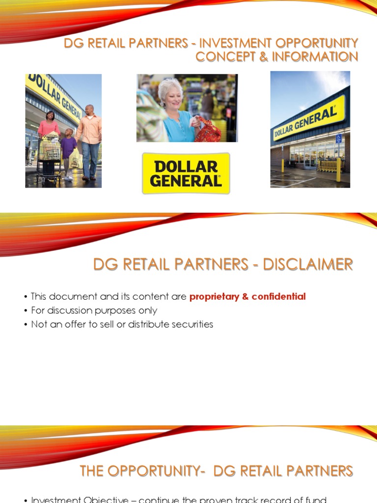 DG Retail Partners Investment Overview | PDF | Merchandising | Retail
