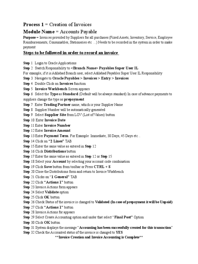 AP - Process - Checklist | Download Free PDF | Cheque | Payments