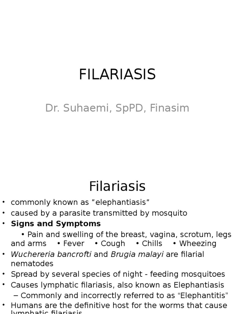 Understanding the Parasite: A Comprehensive Overview of Filariasis ...
