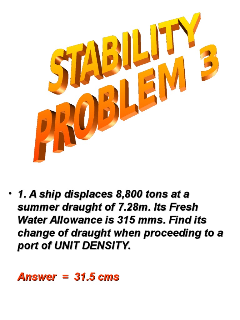 Stability Problems 3 | PDF | Pi | Water Transport