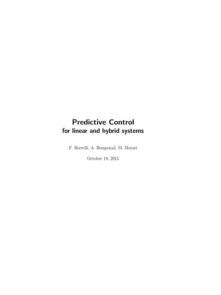 MPC Book | PDF | Optimal Control | Mathematical Optimization