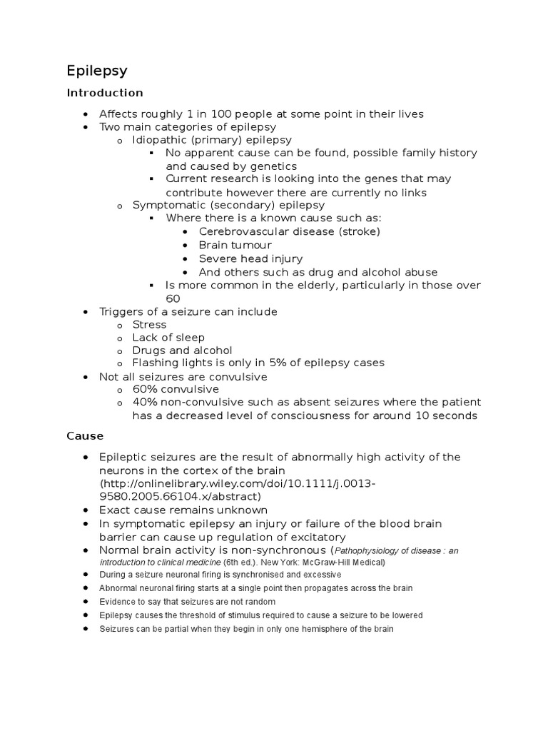 Epilepsy: Pathophysiology of Disease: An Introduction To Clinical ...