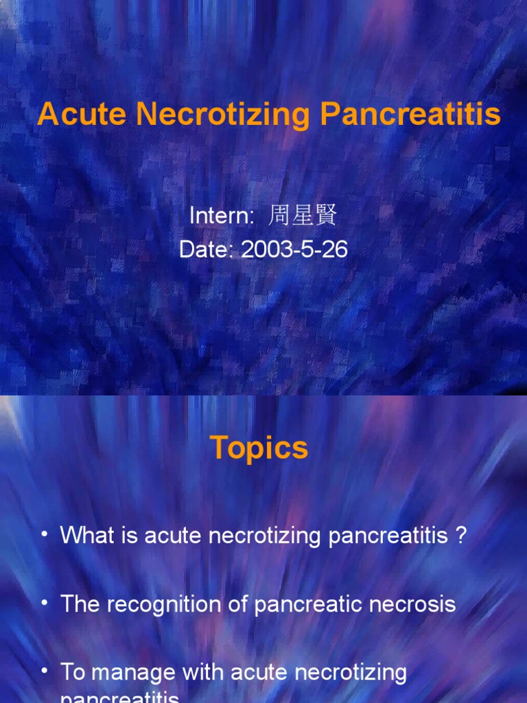 Acute Necrotizing Pancreatitis | PDF | Necrosis | Health Care