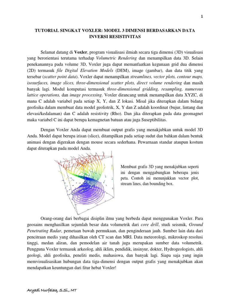 Tutorial Voxler: Model 3D Resistivitas | PDF