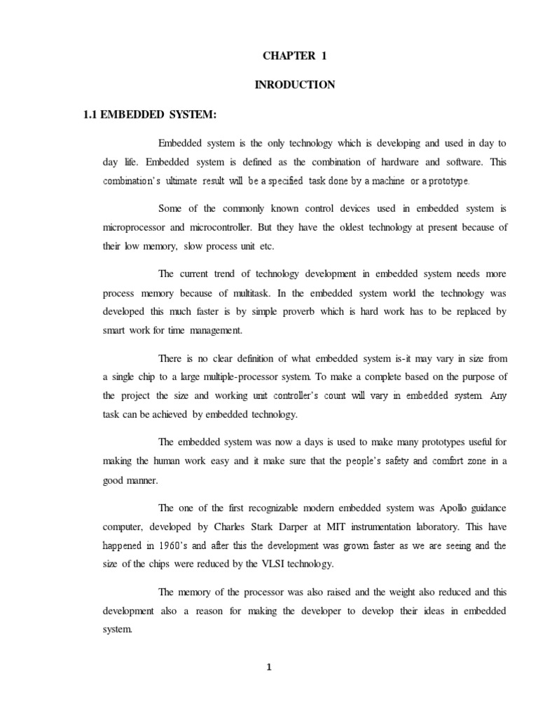Inroduction 1.1 Embedded System | PDF | Embedded System | Arduino