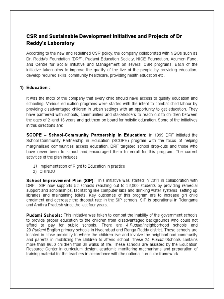 CSR Project-Initiatives and Budget | PDF | Health Care | Public Health