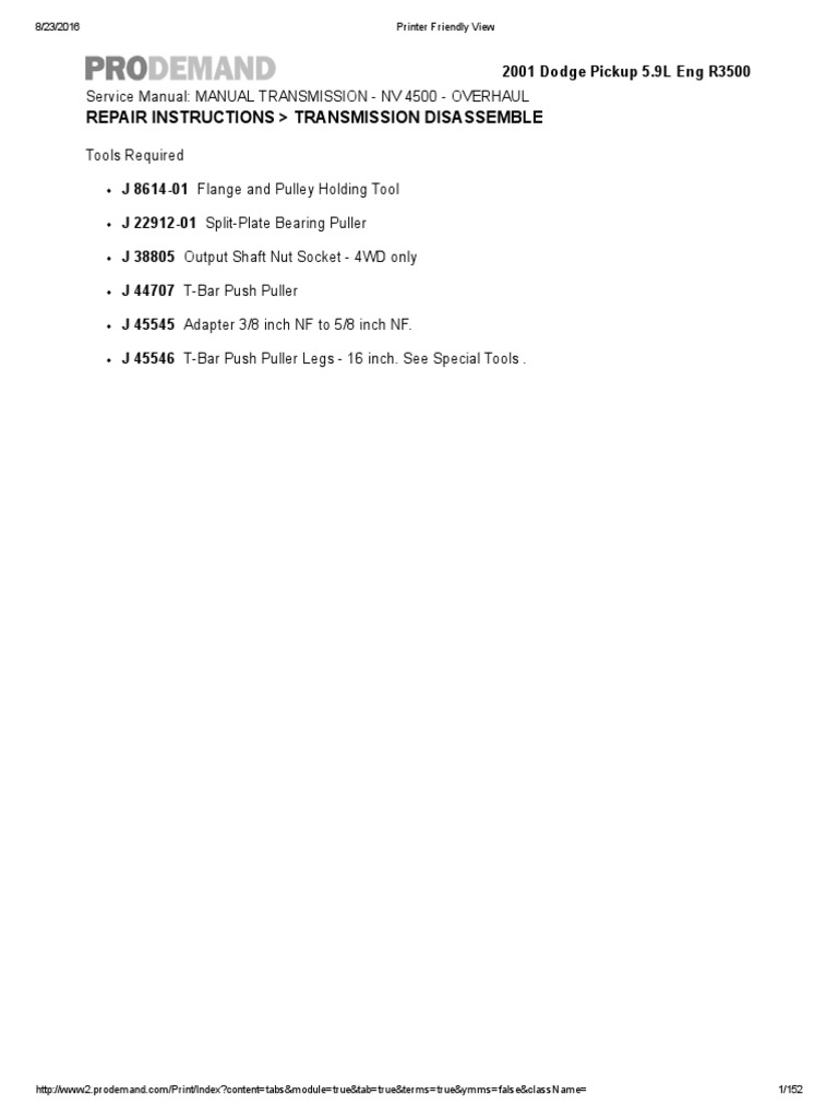 NV5600 Transmission Disassembly Guide | PDF | Manual Transmission | Gear