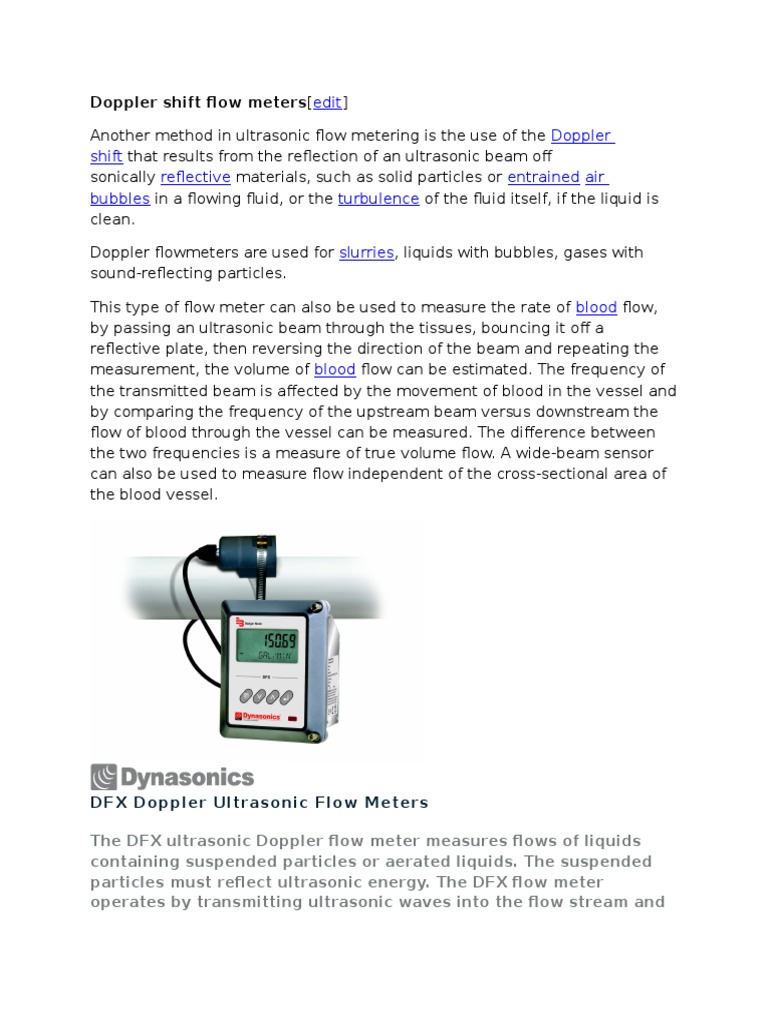 Doppler Shift Flow Meters | Flow Measurement | Fluid Mechanics
