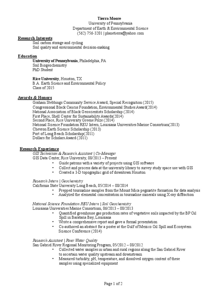 Research Interests: Tierra Moore | PDF | Geographic Information System ...