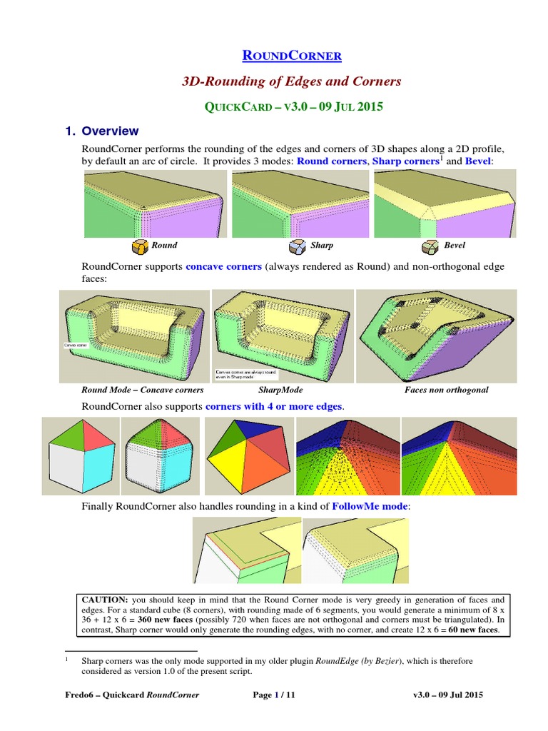 Quickcard RoundCorner - English - V3.0 | PDF | Sketch Up | Directory ...