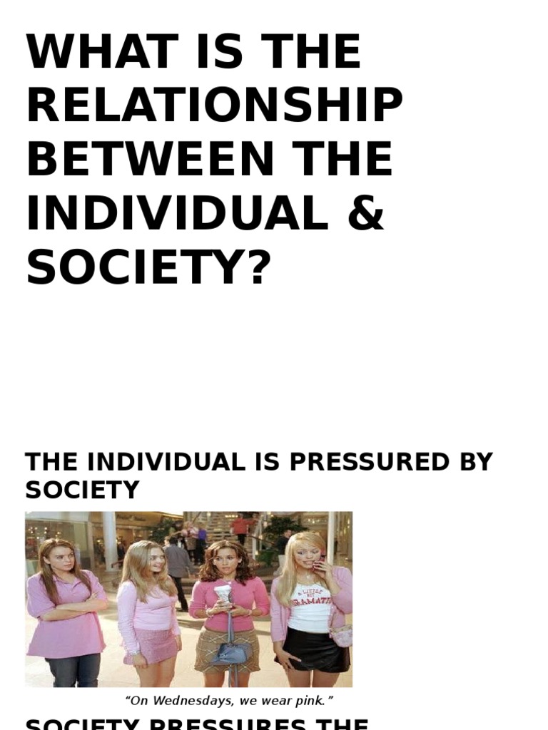What Is The Relationship Between The Individual & Society? | PDF | Self ...