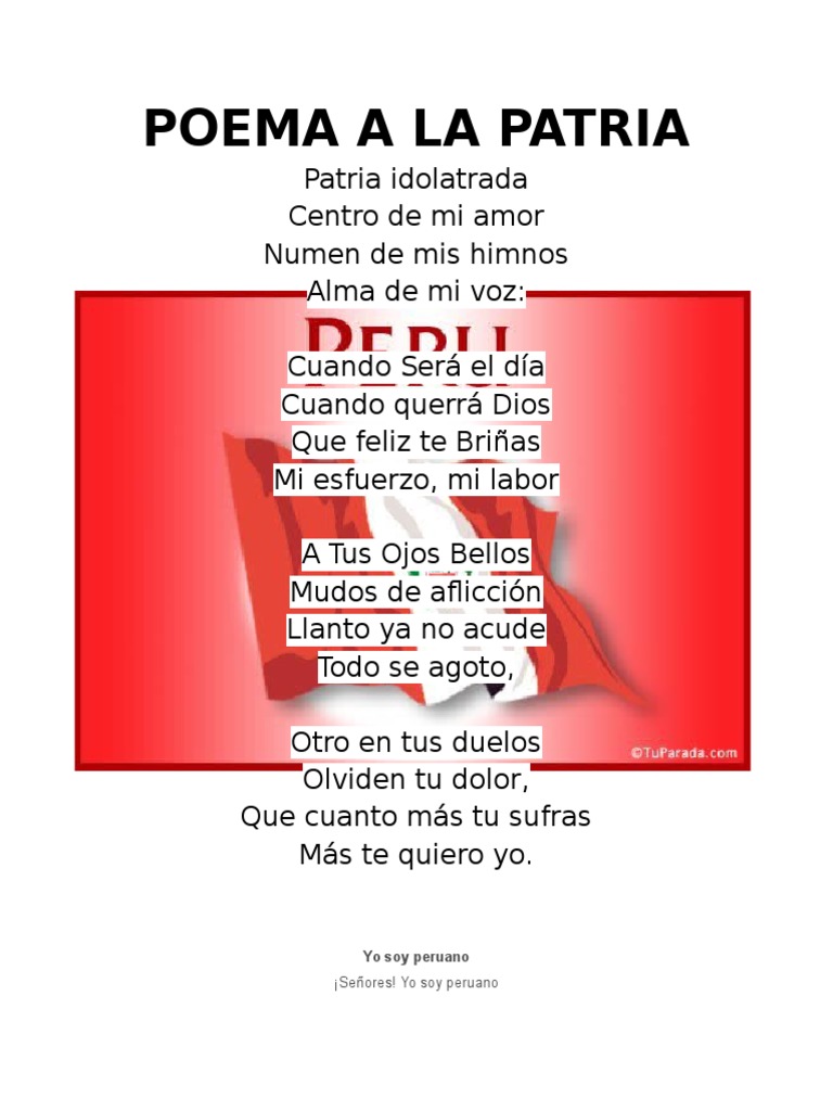 Poema A La Patria | PDF