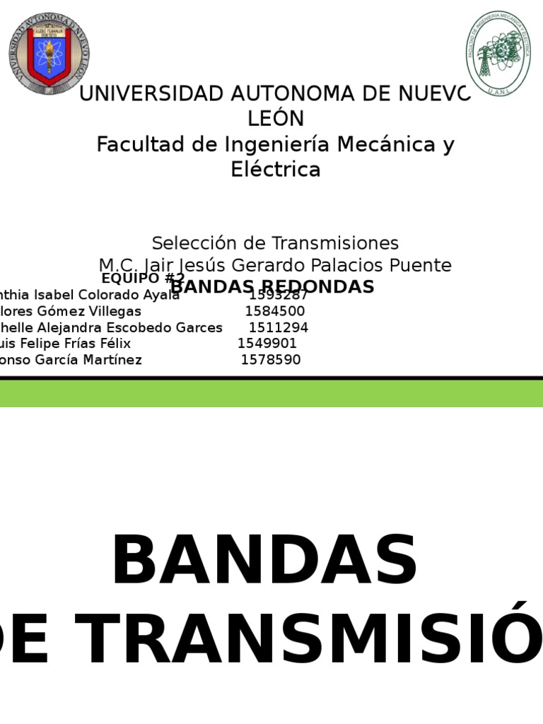 Bandas Redondas en Transmisiones Mecánicas | PDF | Negocios | Tecnología