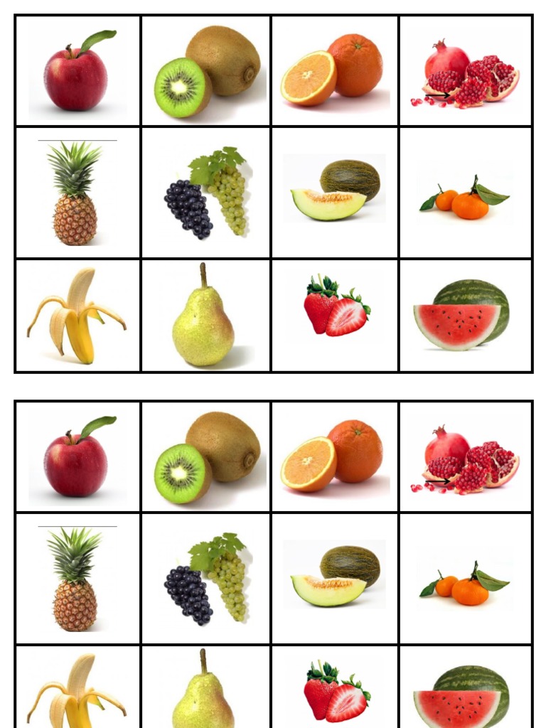 Fichas de Frutas | PDF