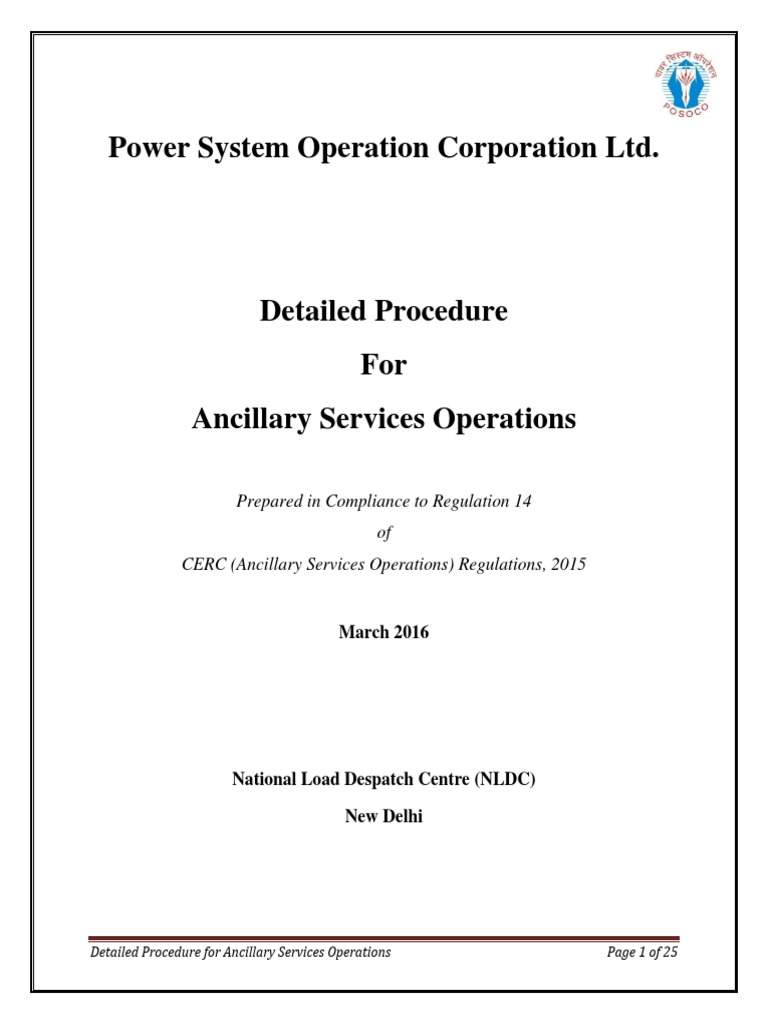 Ancillary Service Operations RRAS PDF | PDF | Power (Physics) | Nature
