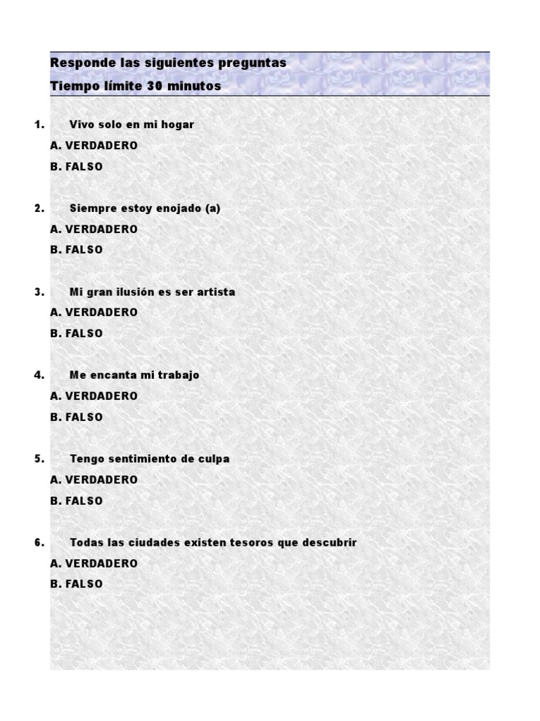 Psicometrico Imss | PDF | Violencia | Ocio