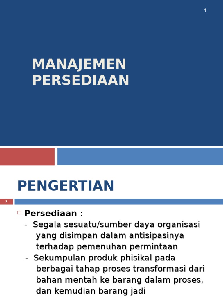 Model Persediaan | PDF