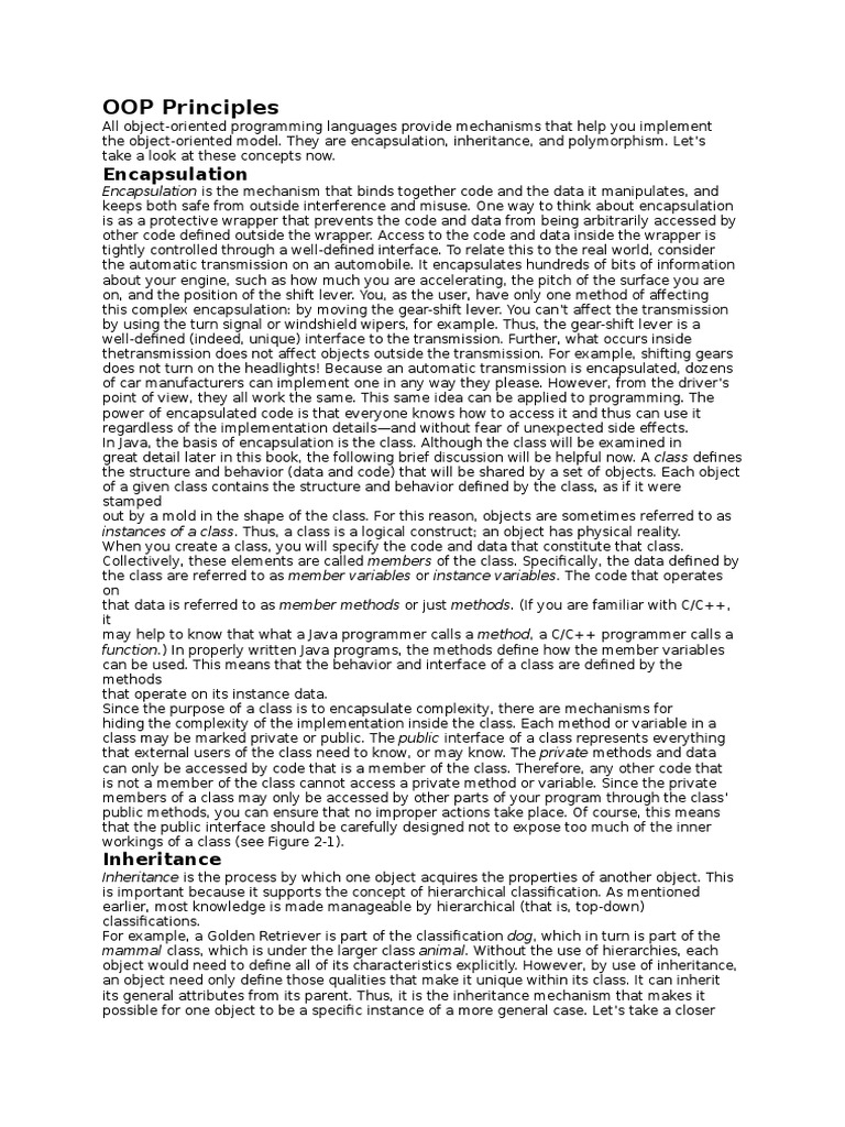 OOP Principles: Encapsulation | PDF | Class (Computer Programming) | Method (Computer Programming)