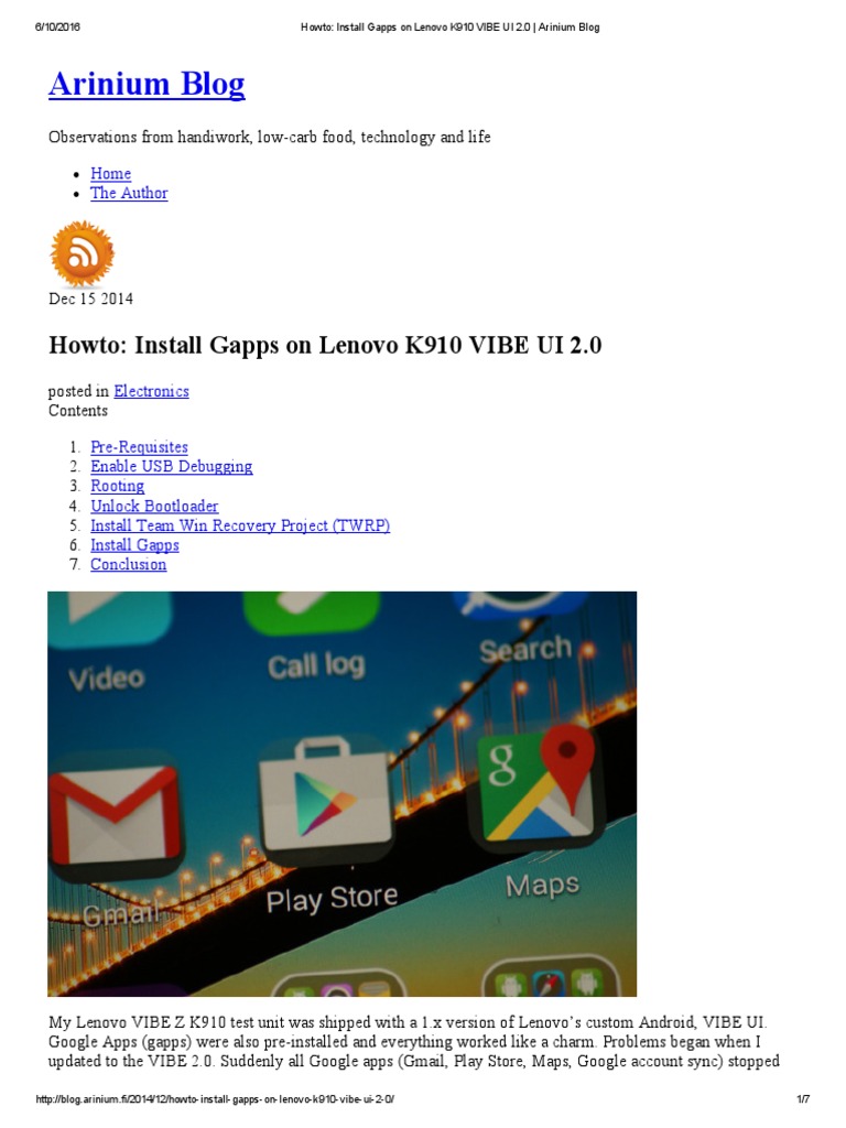 Howto - Install Gapps On Lenovo K910 VIBE UI 2 PDF | PDF | Booting | Android (Operating System)