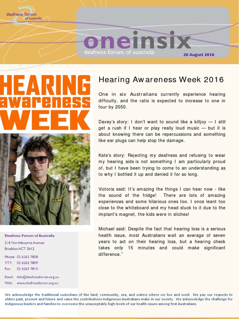 Hearing Awareness Week 2016 Insights | PDF | Tinnitus | Hearing Loss