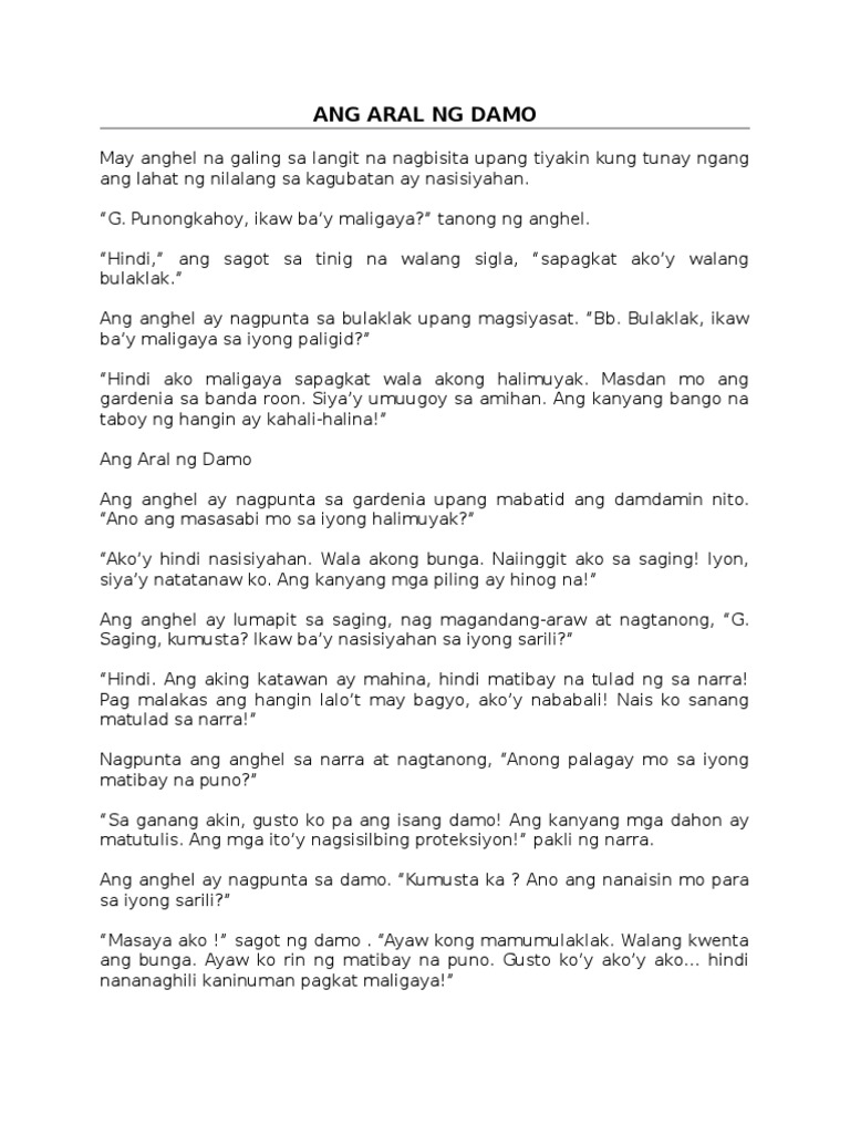 Ang Aral NG Damo | PDF