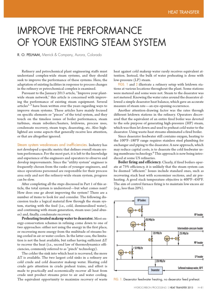 Optimizing Existing Steam Systems Through Improved Heat Recovery ...