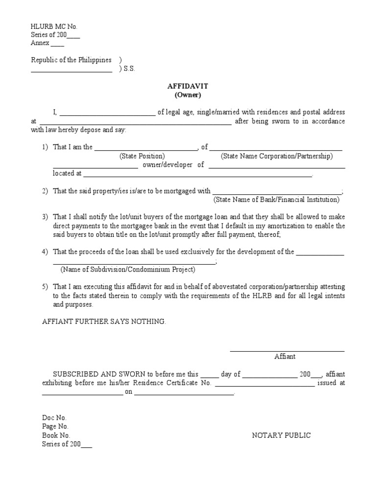 Affidavit of Accident | PDF