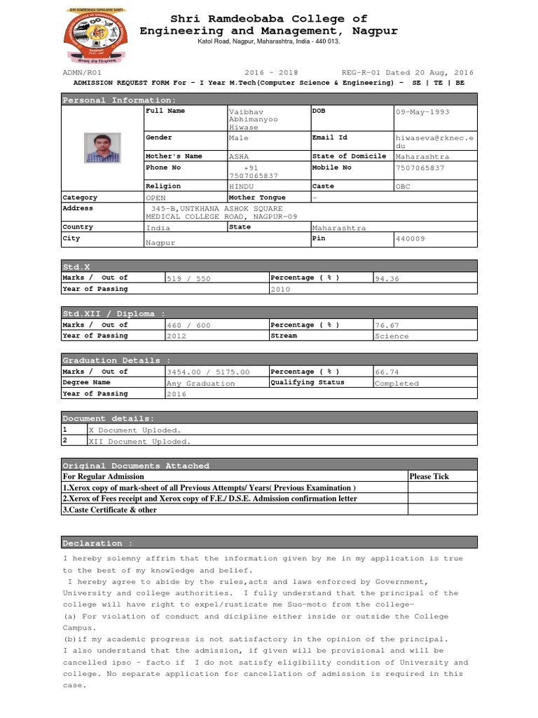 Shri Ramdeobaba College of Engineering and Management, Nagpur | PDF ...