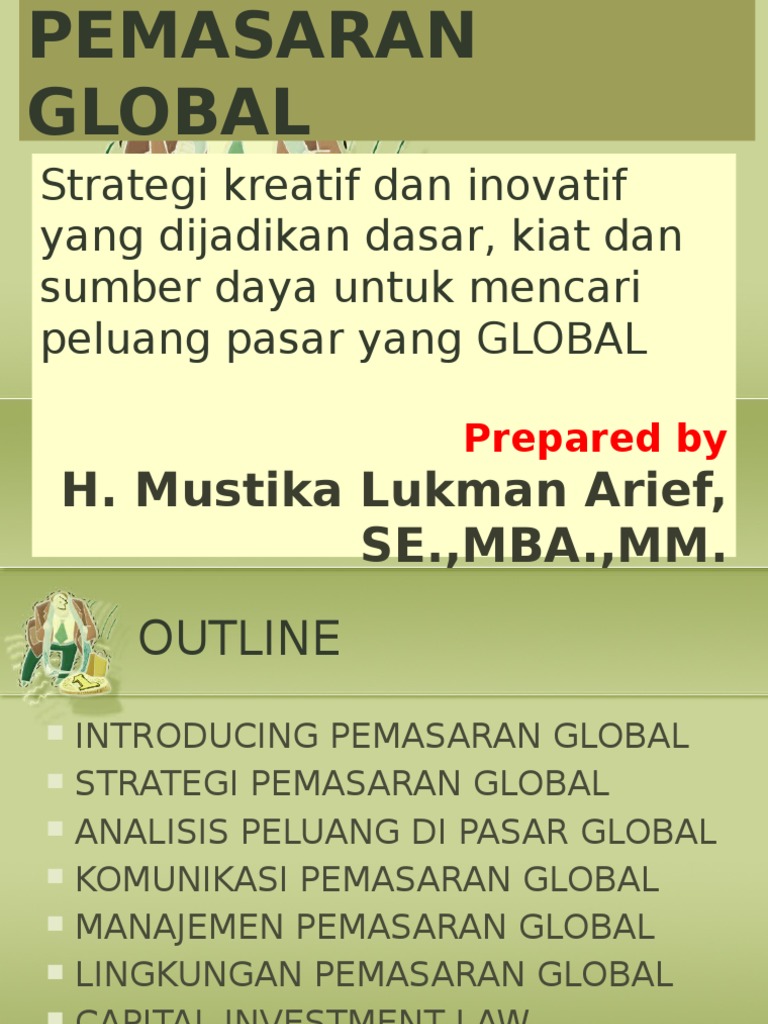Strategi Pemasaran Global | PDF | Karier & Perkembangan | Bisnis
