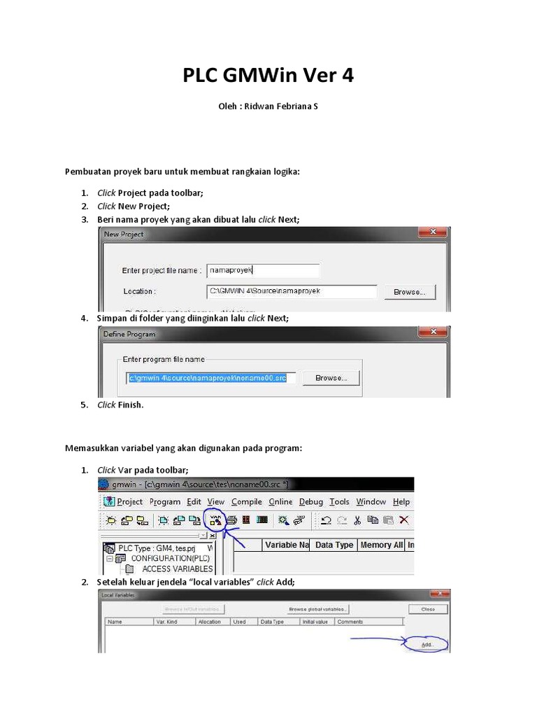 Tutorial PLC Gmwin | PDF | Komputer