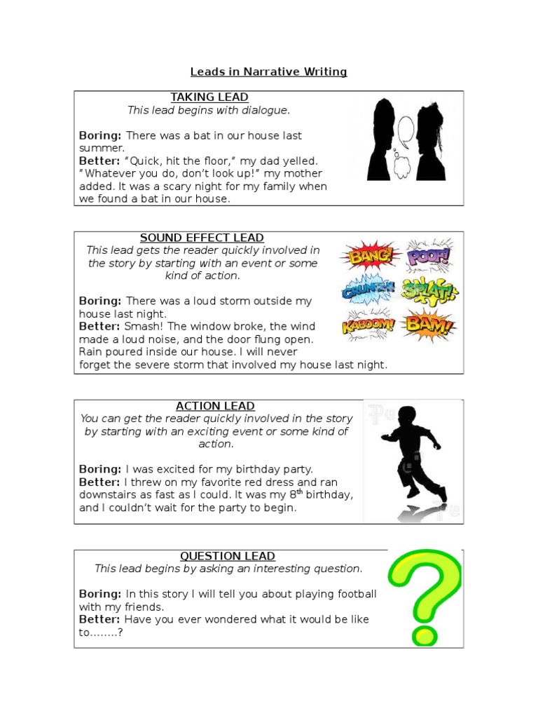 Engaging Leads in Narrative Writing | PDF | Mystery, Thriller & Crime ...