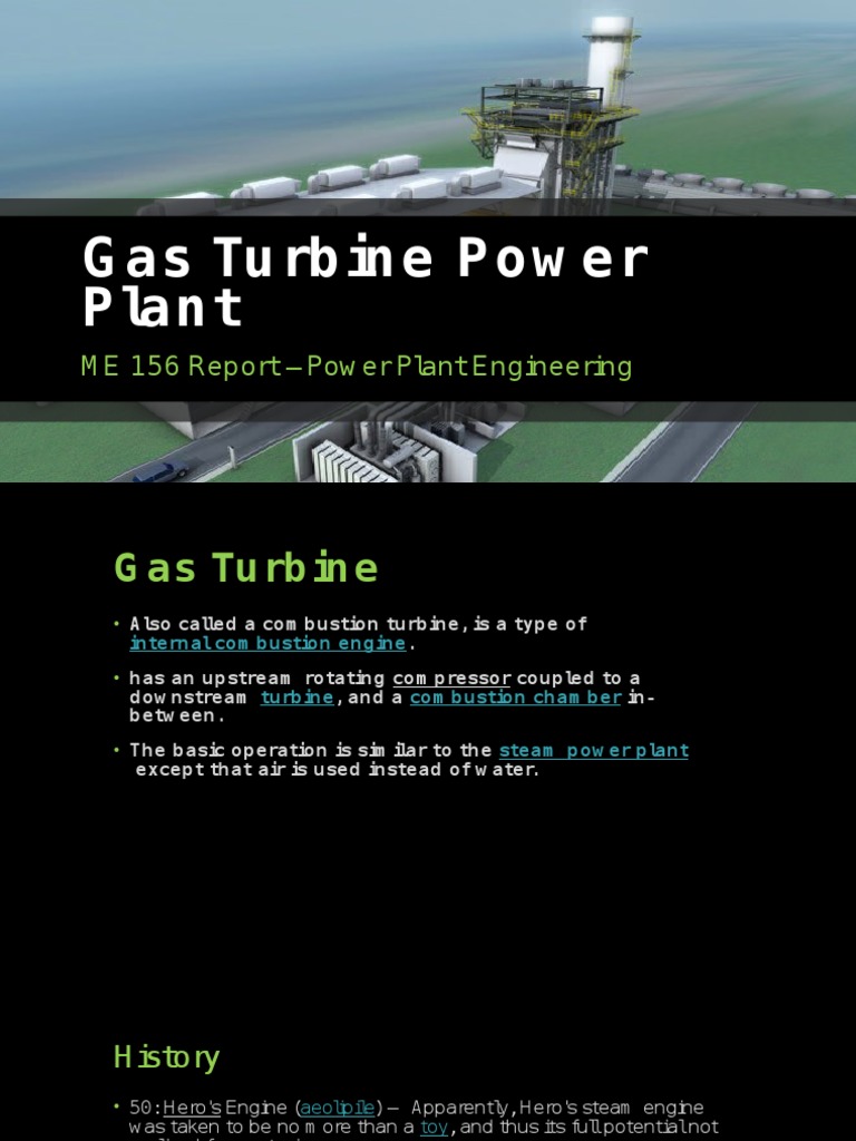 Gas Turbine Power Plant: A Report on the Components, Operation, and ...