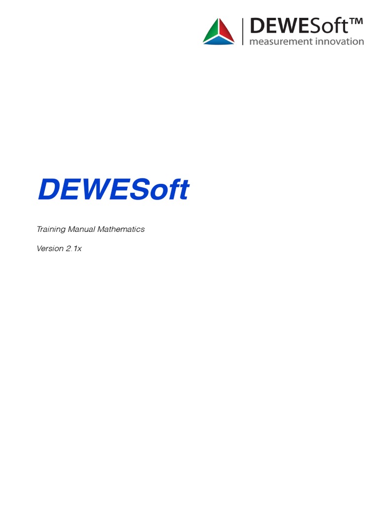 DEWESoft Training Manual: Mathematics | PDF | Filter (Signal Processing ...