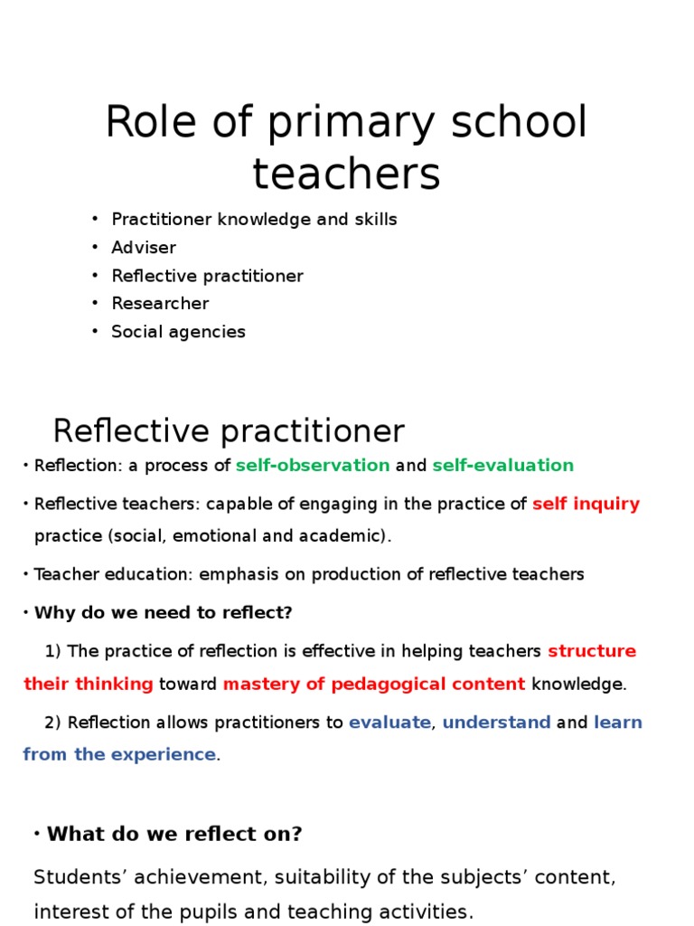 Role of Primary School Teachers | PDF | Teachers | Socialization