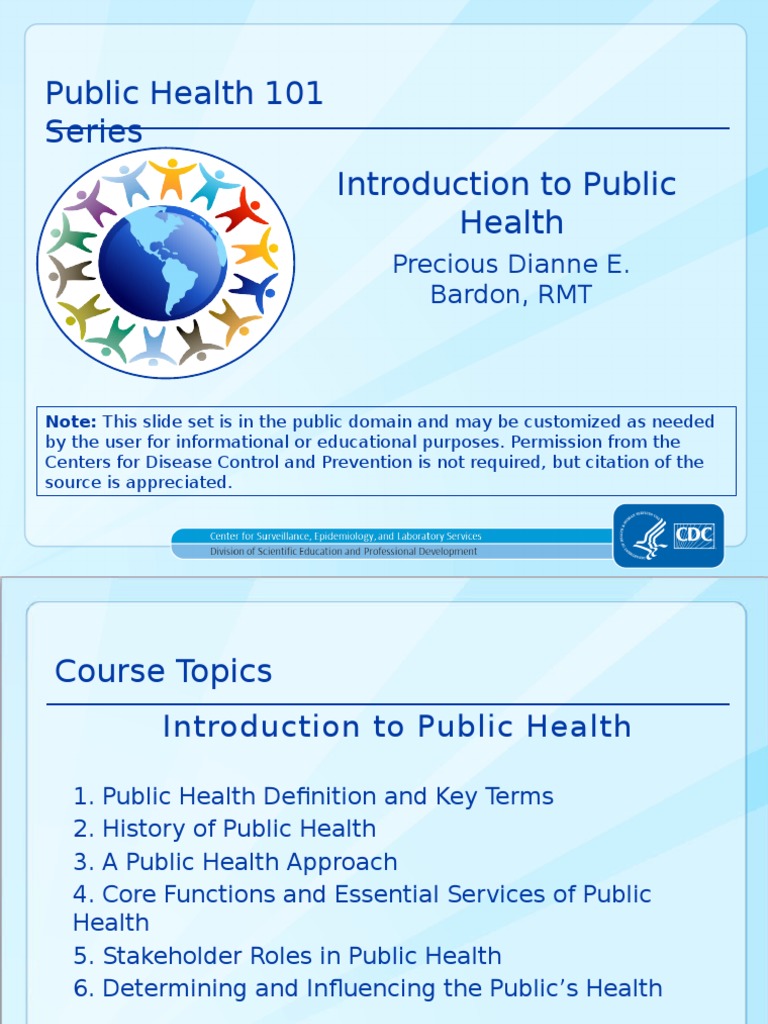 Introduction to Public Health Overview | PDF | Centers For Disease ...