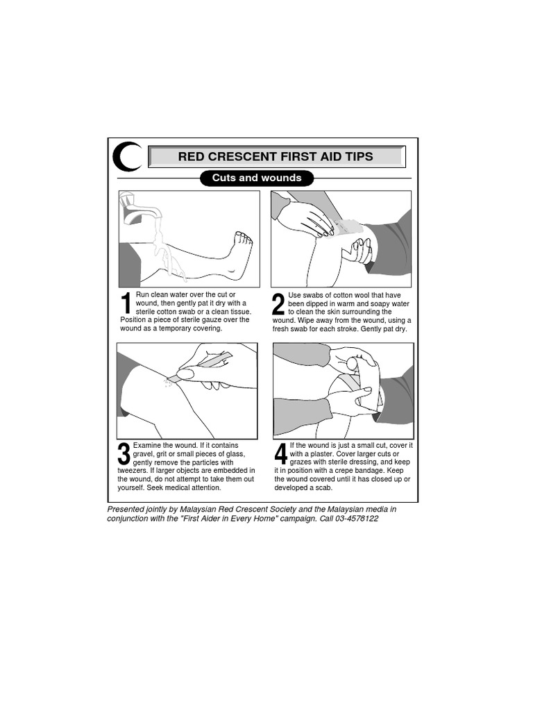 Basic First Aid Tips for Treating Cuts and Wounds | PDF