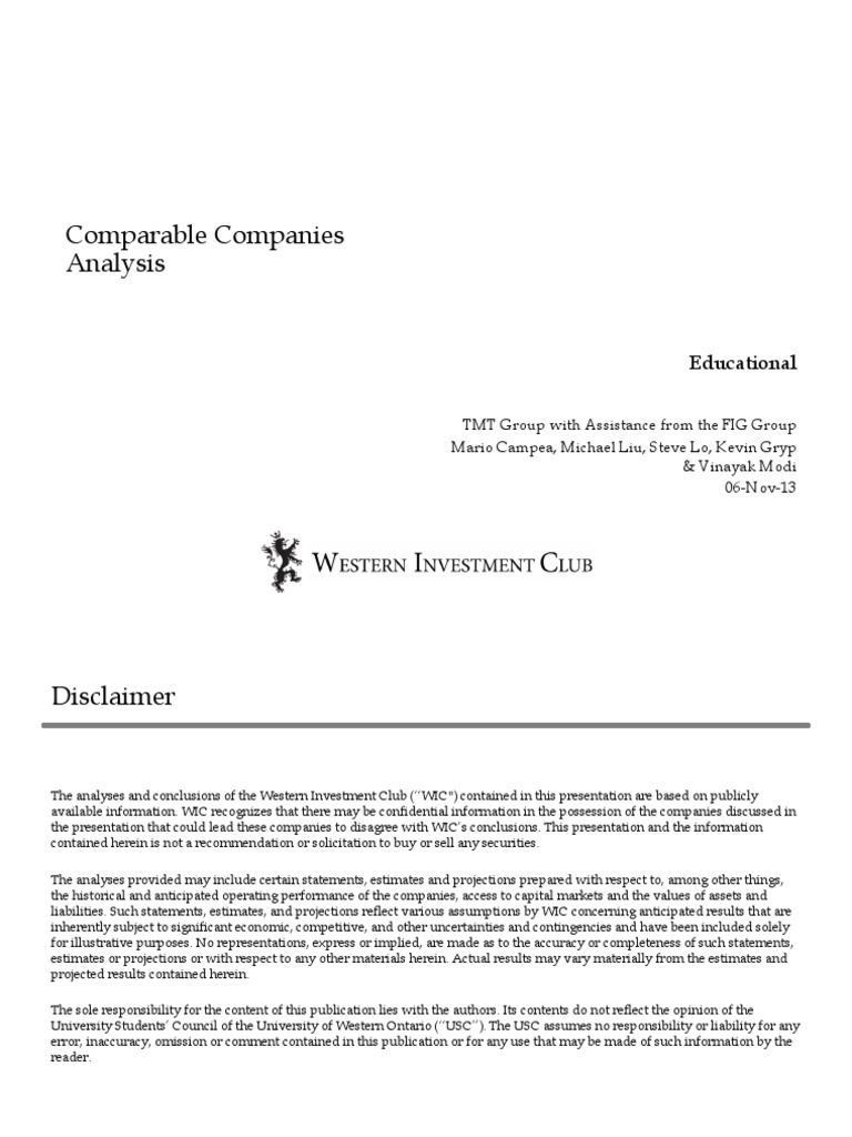Commonly Used Multiples in Industry | PDF | Valuation (Finance ...