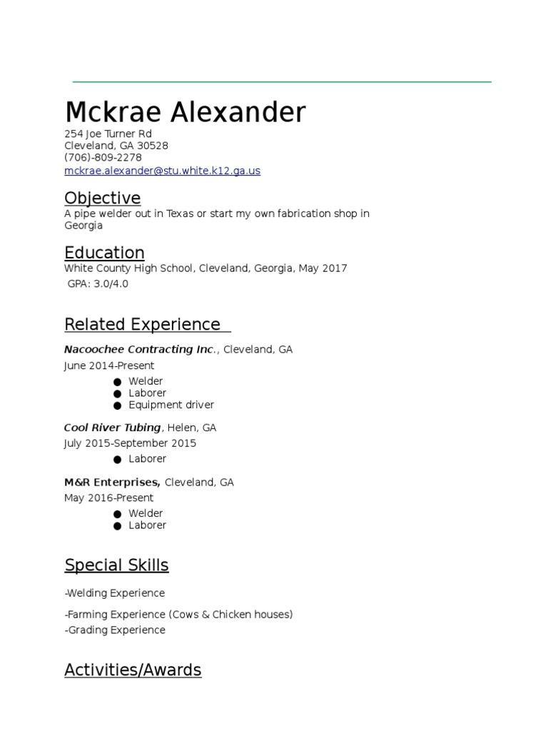 Alexander Resume | PDF
