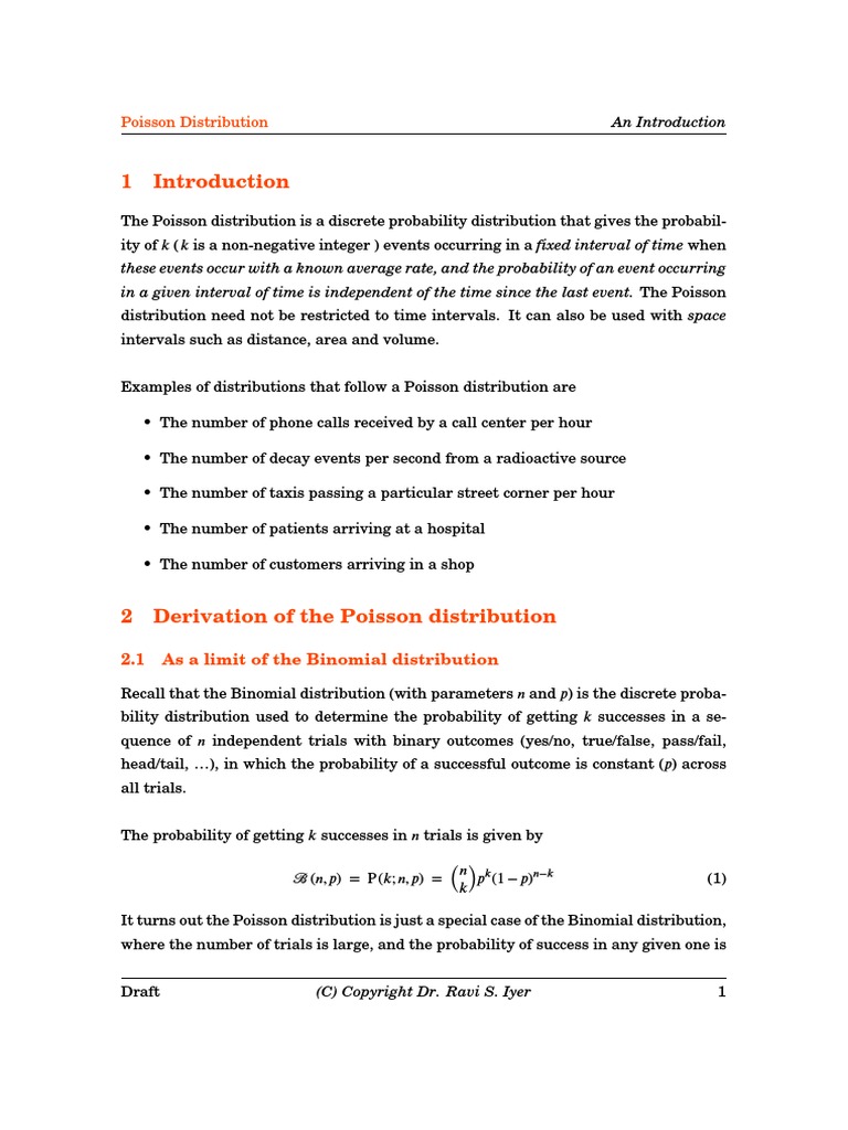 Poisson PDF | PDF