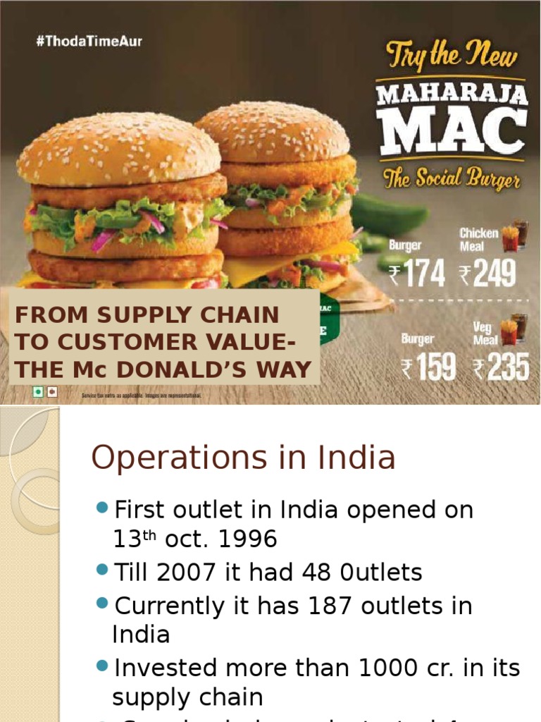 The MCD Way | PDF | Mc Donald's | Supply Chain