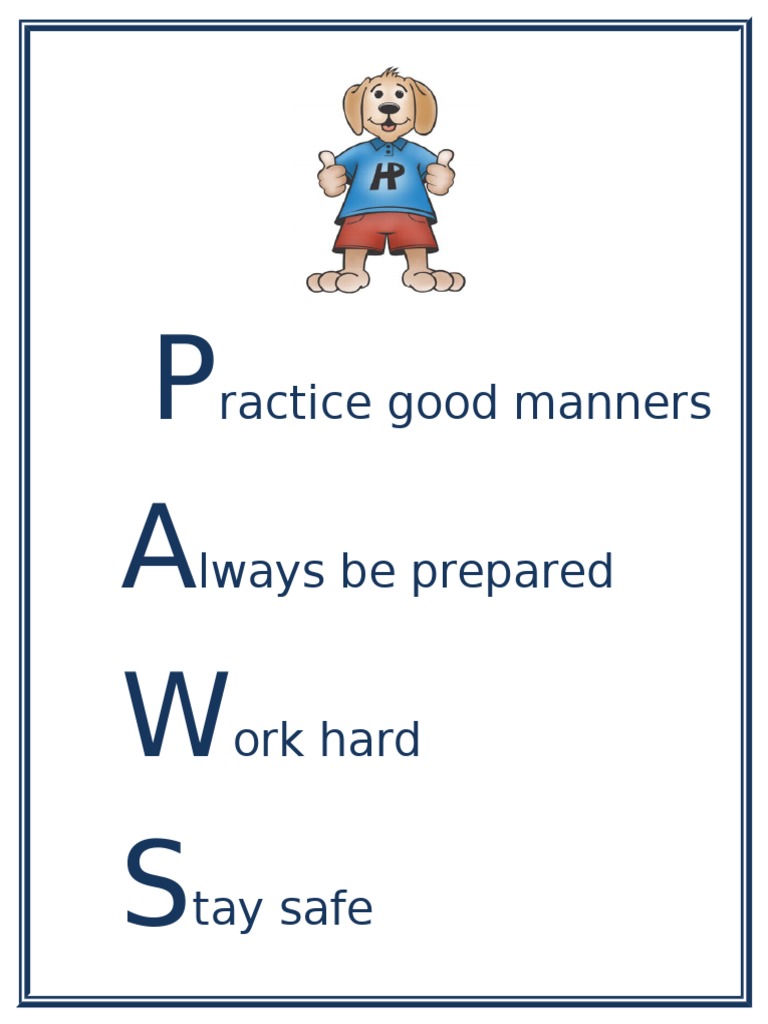 Rules Poster Paws | PDF