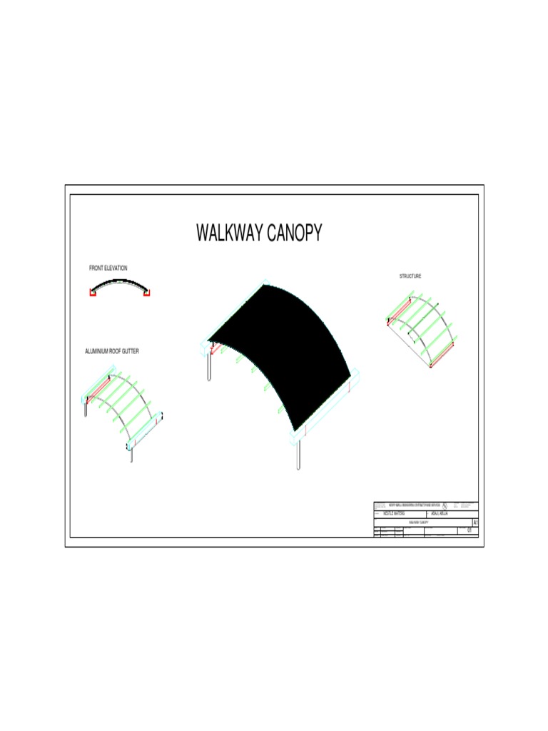 Walkway Canopy: Front Elevation | PDF | Business | Home & Garden