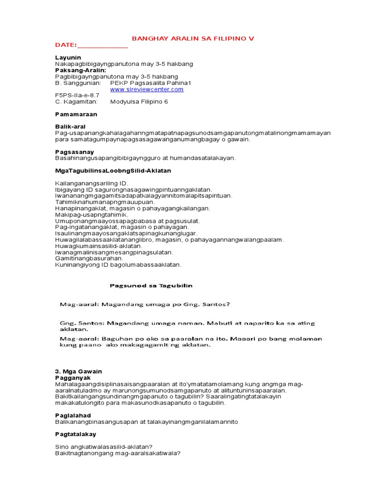 LP Filipino Q2 Week 1 | PDF