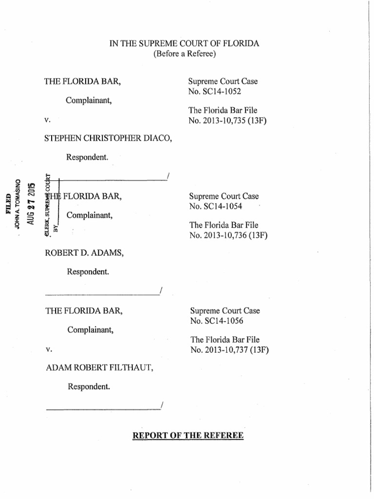 Diaco Law Firm Disciplinary Proceedings | PDF | Fifth Amendment To The ...