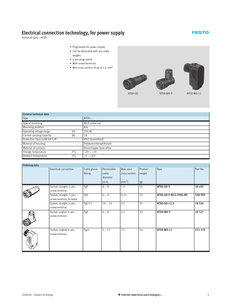 NTSD WD 11 | PDF | Automation | Electrical Connector